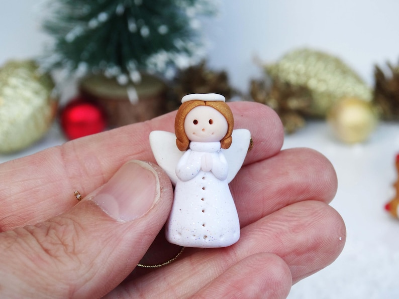 Miniature Angel,polymer Clay Angel,christmas Toy,christmas Gift,polymer ...