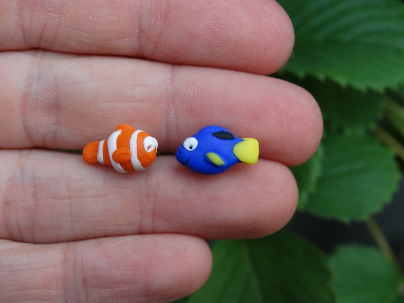 Dory and Nemo,polymer Clay Stud,kids Studs,gift,fimo Jewellery,fimo ...