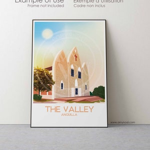 ANGUILLA ISLAND Design 1 1 Travel Poster Print,the Valley,st. Gerard ...