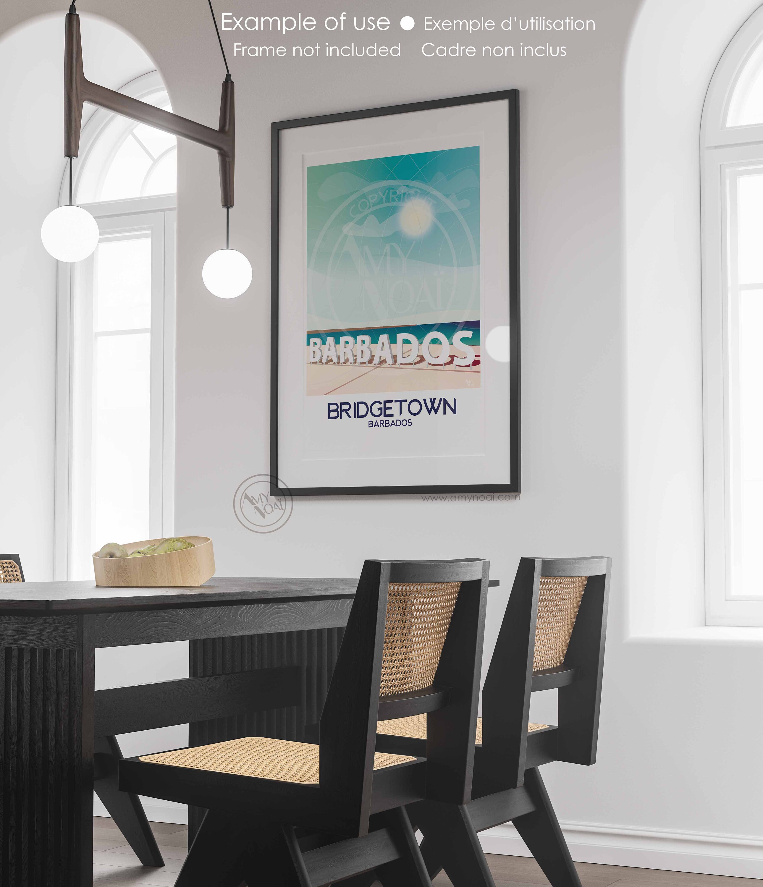 BARBADOS Design 3 1 Travel Poster Print of Bridgetown Beach,saint ...