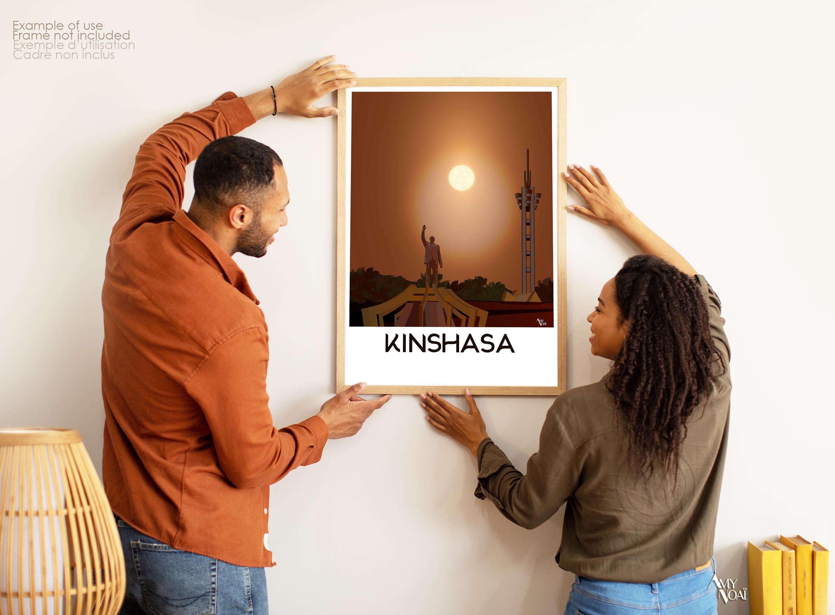 DRC CONGO Design2- 1 Africa Poster Print,kinshasa,river,modern City ...