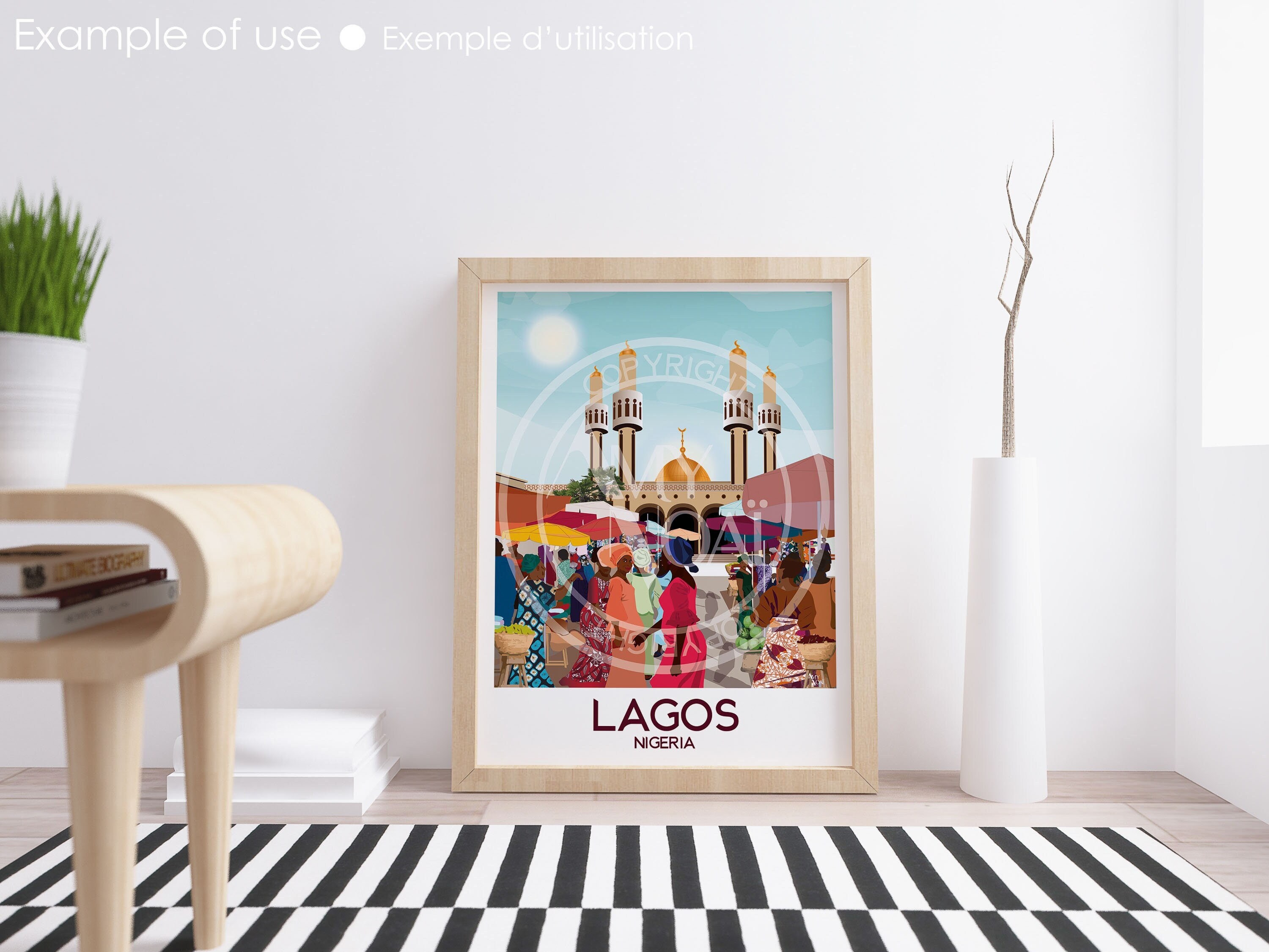 NIGERIA Póster de 2 carteles de África Lagos Èkó Nigeria - Etsy México