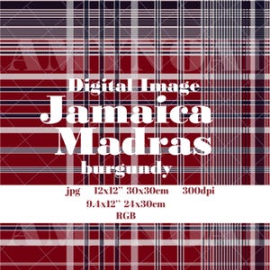 Jamaican Madras Pattern Burgundy Color, Caribbean Fabric-inspired ...