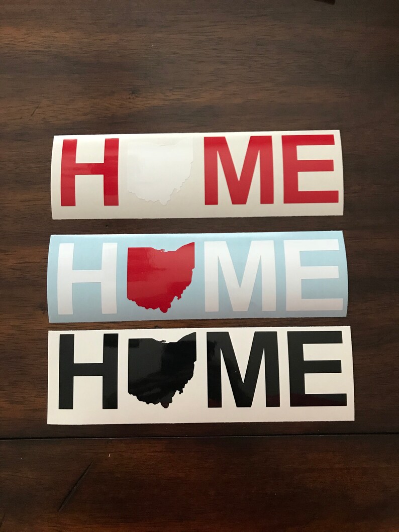 Ohio Home Decal Home State Car Decal Ohio State Decal Home - Etsy