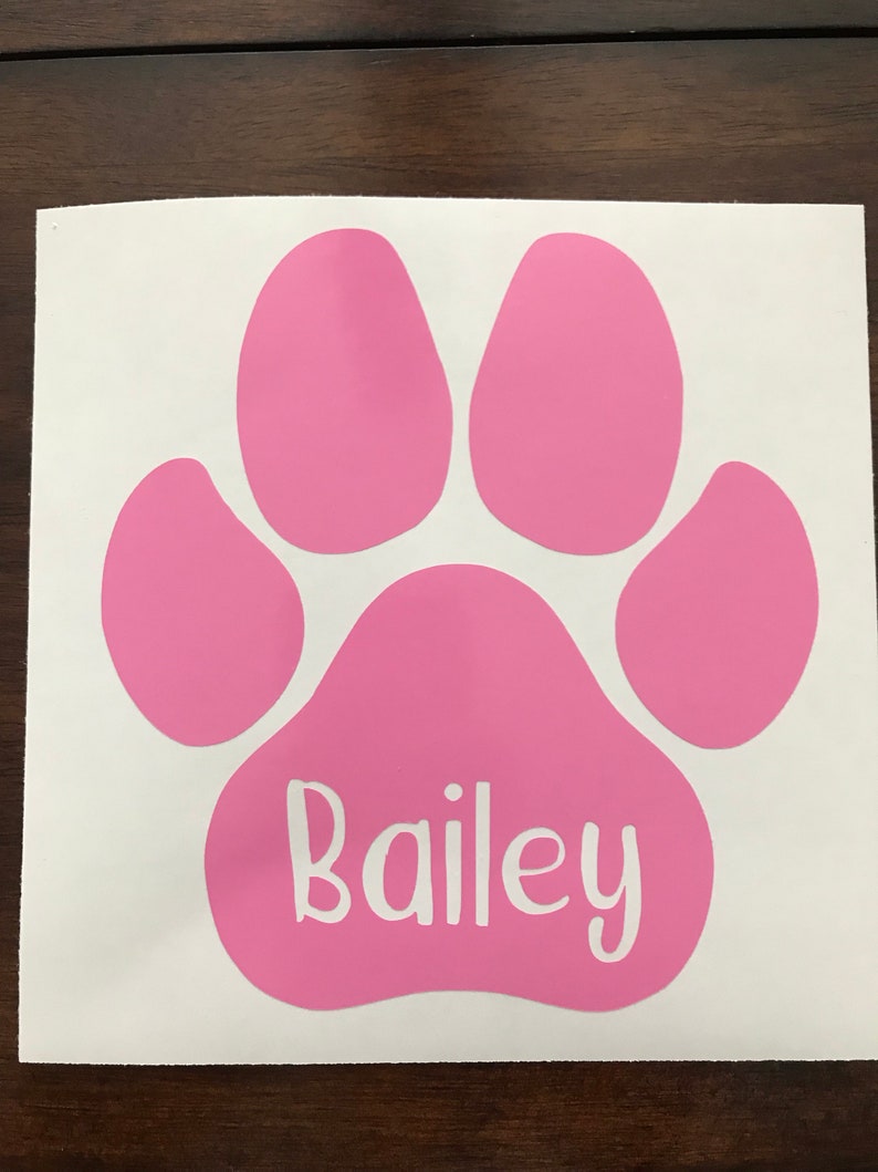 Paw Print Decal Dog Decal Cat Decal Custom Pet Decal Dog - Etsy