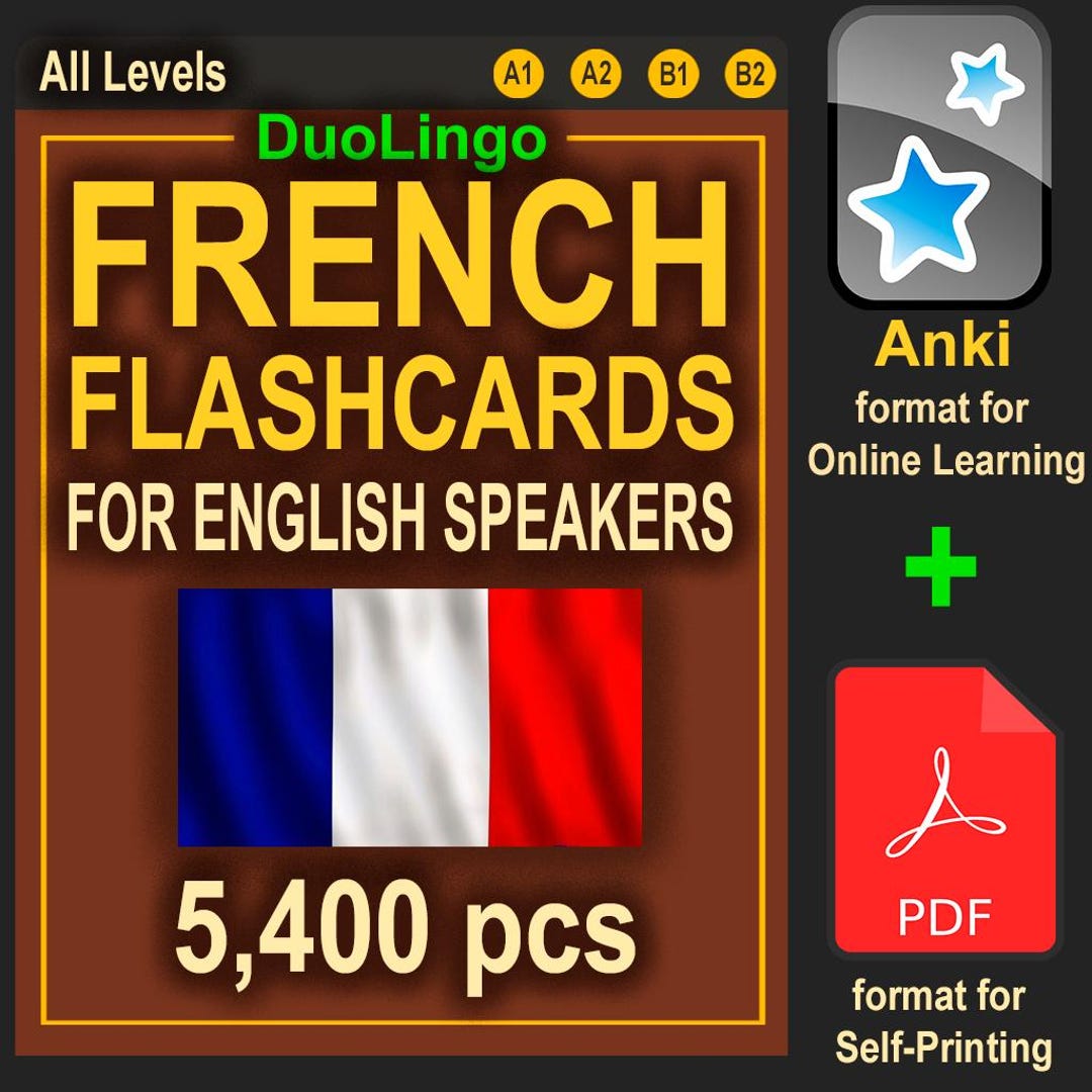 5,400 French Flashcards for English Speakers | Duolingo Learners ...