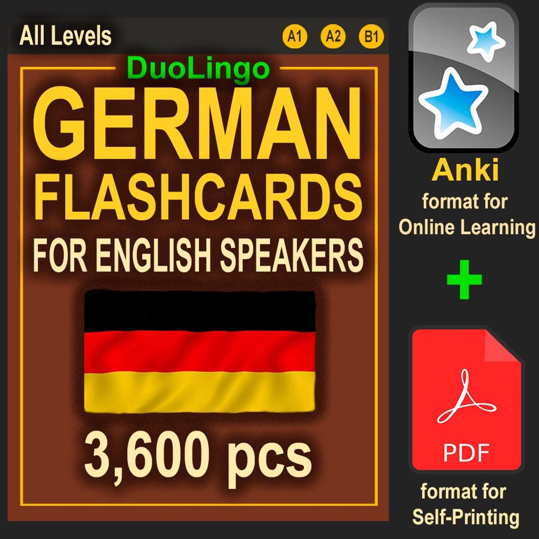 3,600 German Flashcards for English Speakers | Duolingo Learners ...