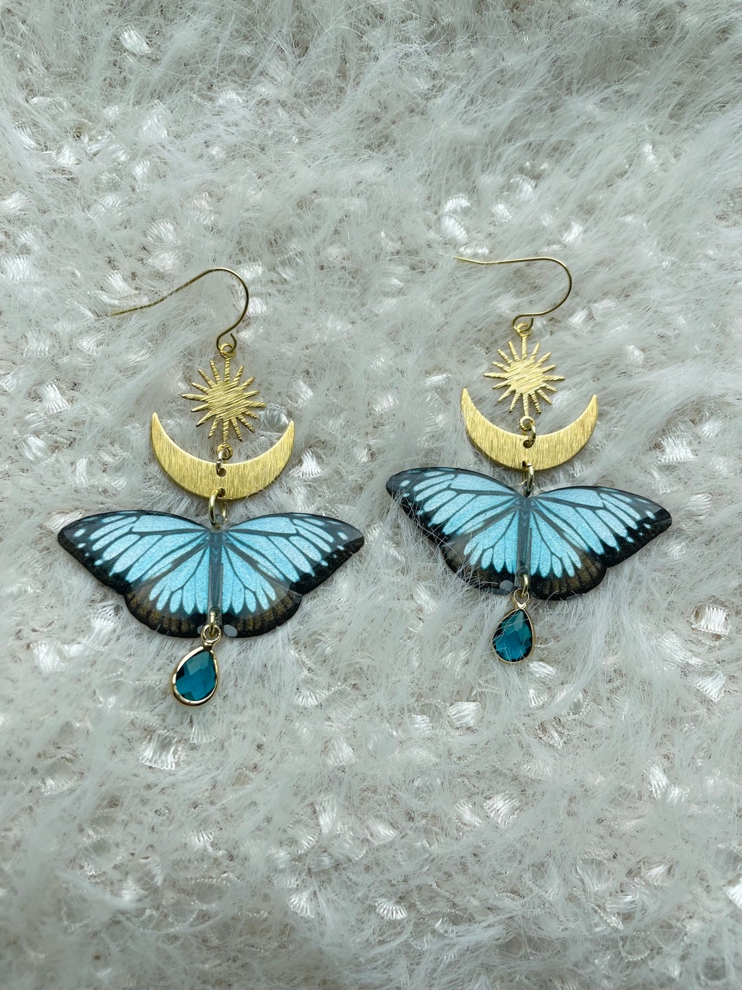 Sun & Moon Blue Butterflies - Etsy
