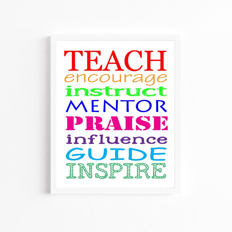 Teacher Subway Art - Etsy