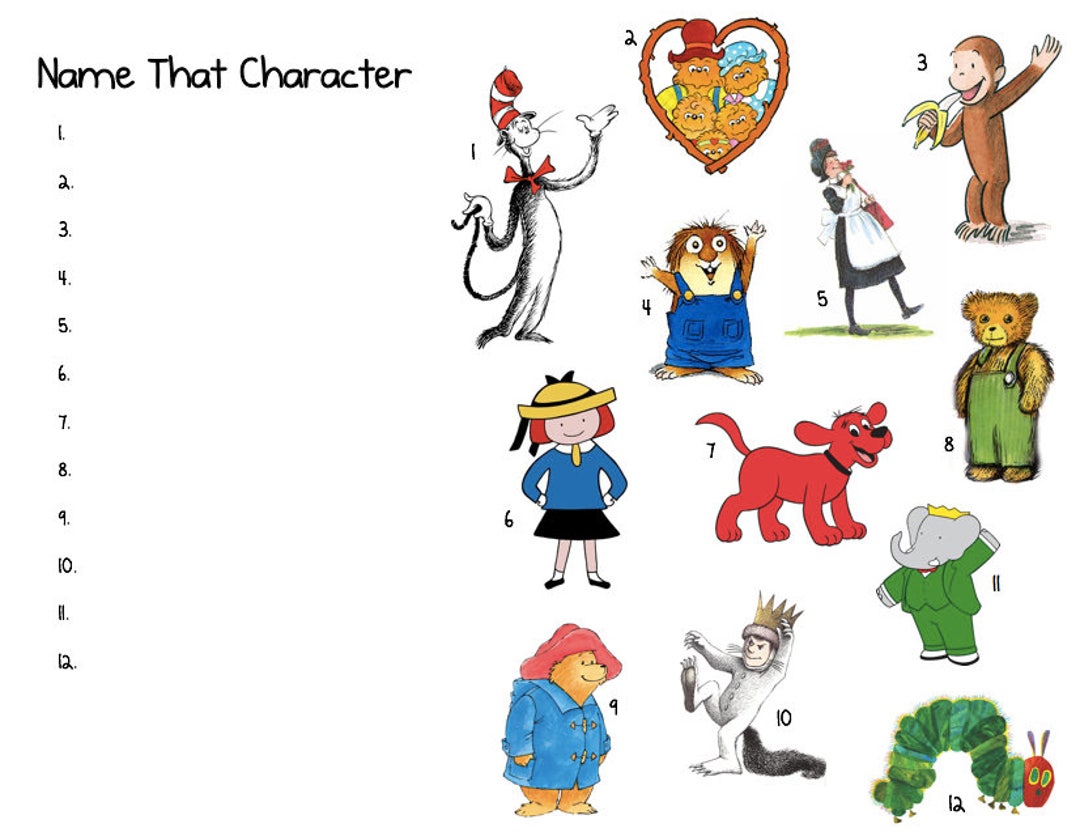 Classic Childrens Book Characters