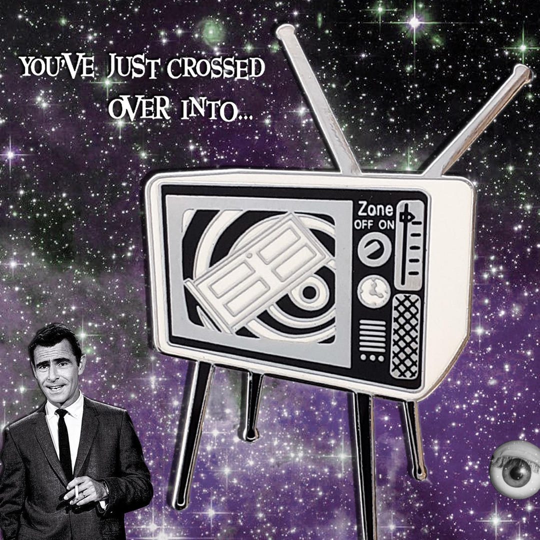 Twilight Zone TV Enamel Pin | Rod Serling Show Series | Eye of the ...
