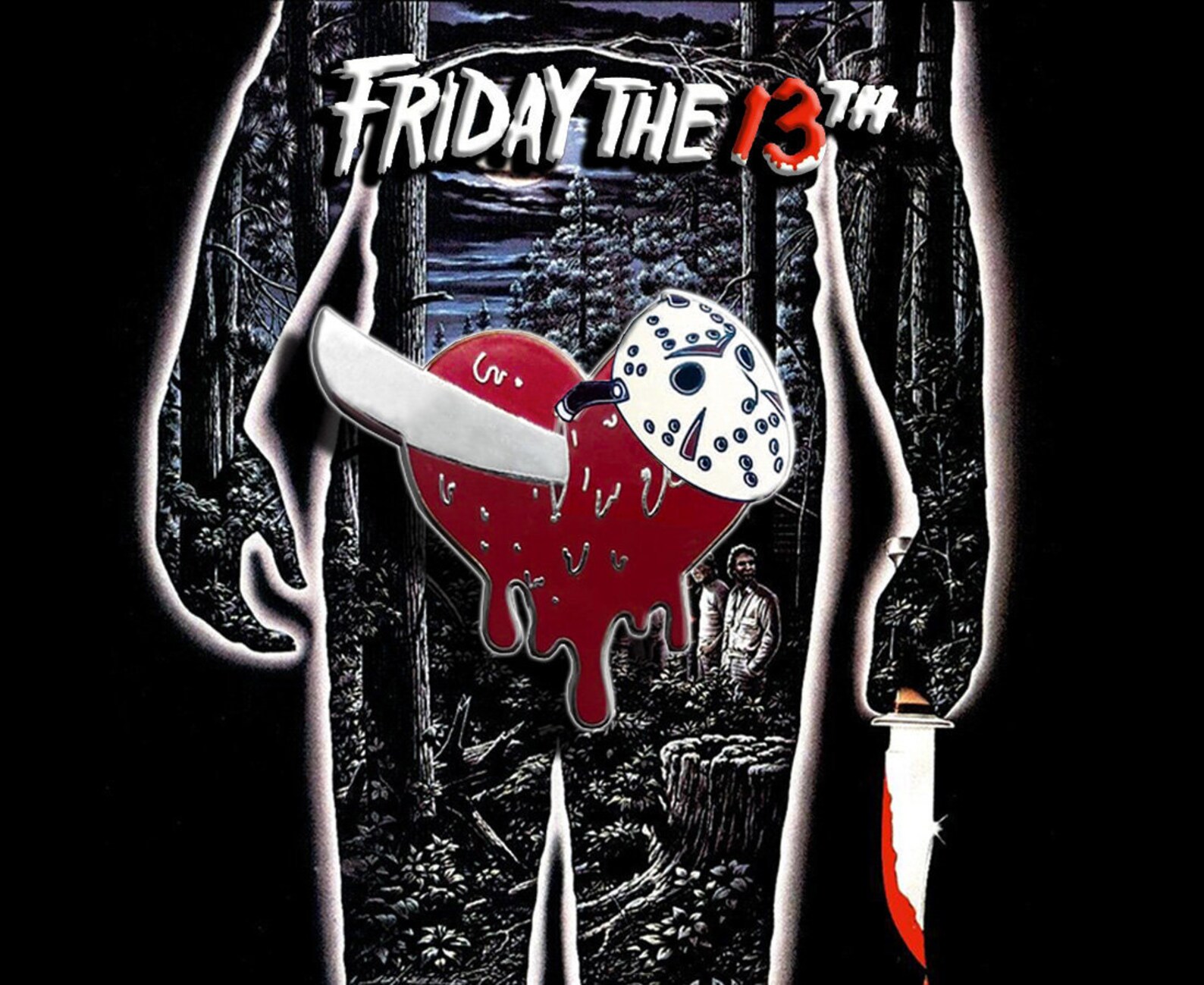Jason Voorhees Horror Enamel Pin | Friday the 13th Heart | Horror Movie ...