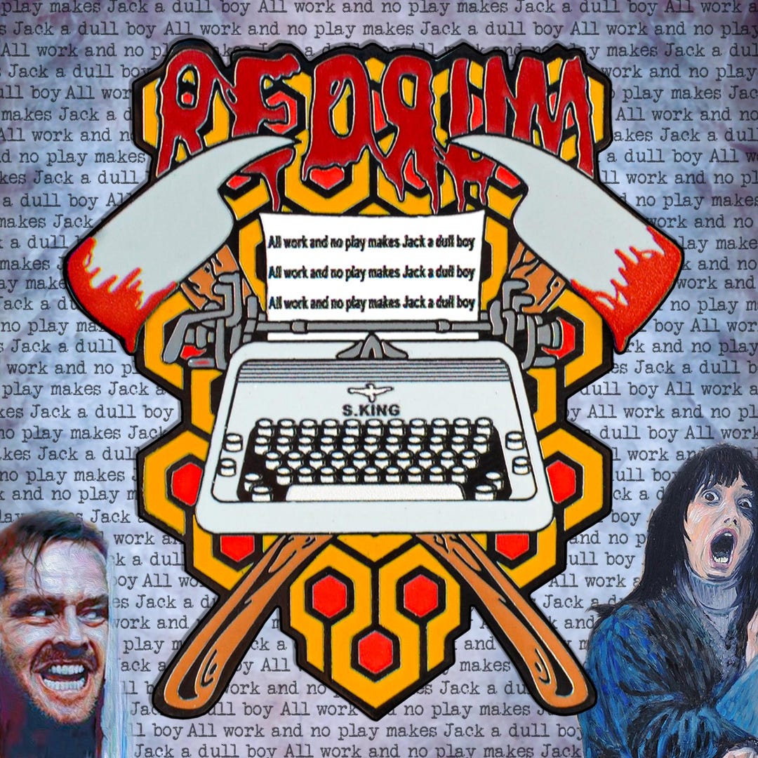 The Shining Redrum Horror Enamel Pin Crest | Stephen King Movie 1980 ...