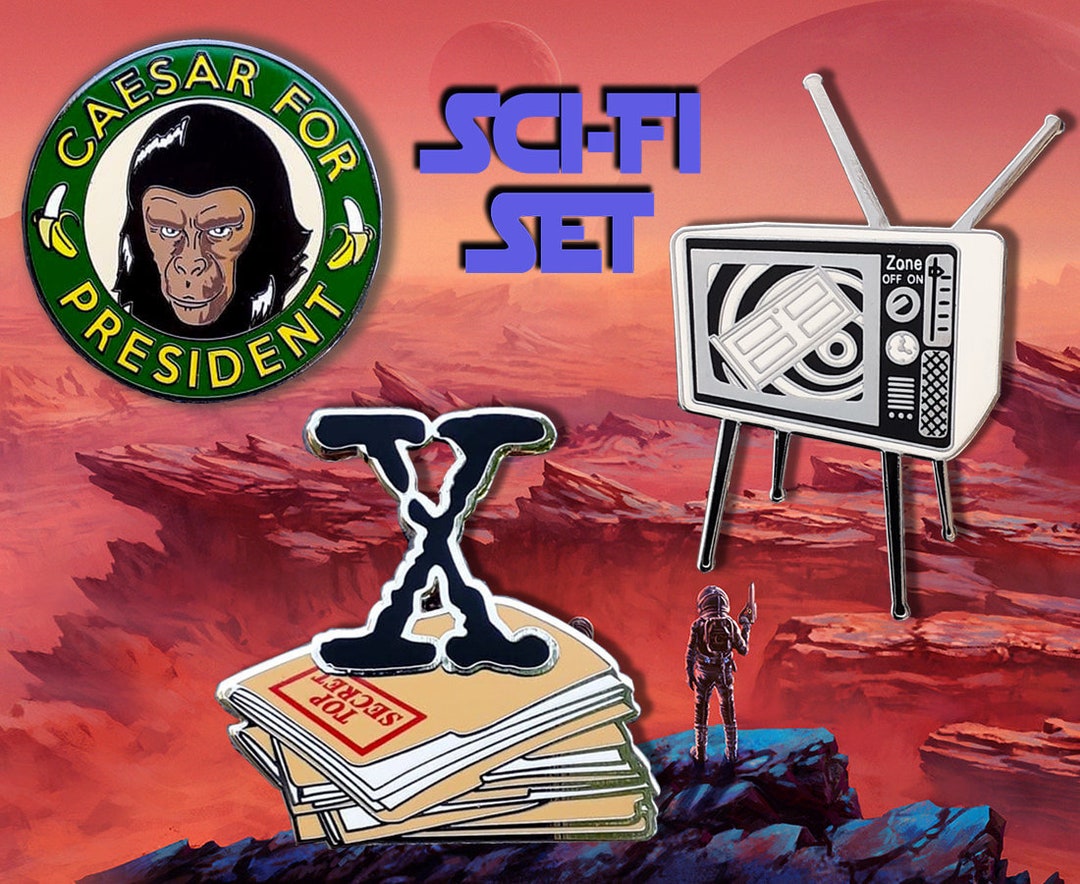 Enamel Pin SET Sci-fi Edition | Twilight Zone | Planet of the Apes | X ...