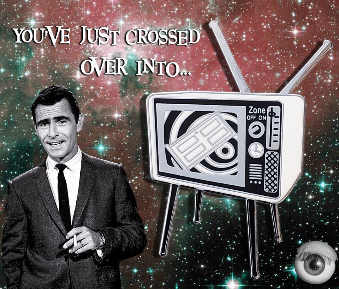 Twilight Zone TV Enamel Pin | Rod Serling Show Series | Eye of the ...