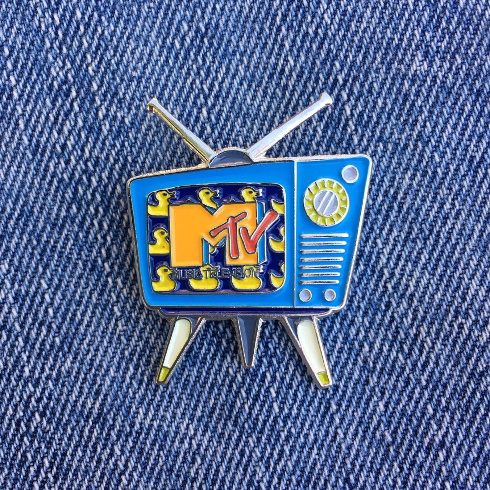 Retro MTV Enamel Pin: 80's Pop Culture TV Lapel Pin - Etsy