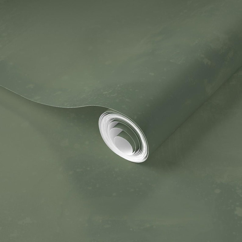 Roman Clay Textured Solid Wallpaper in Green Grass| Rustic, Minimalist ...