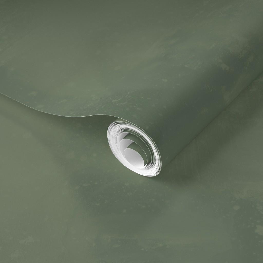 Roman Clay Textured Solid Wallpaper in Green Grass| Rustic, Minimalist ...