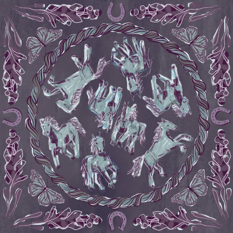 Horse Scarfs Purple - Etsy