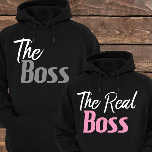 The Boss and the Real Boss Matching Couple Hoodies Couple - Etsy