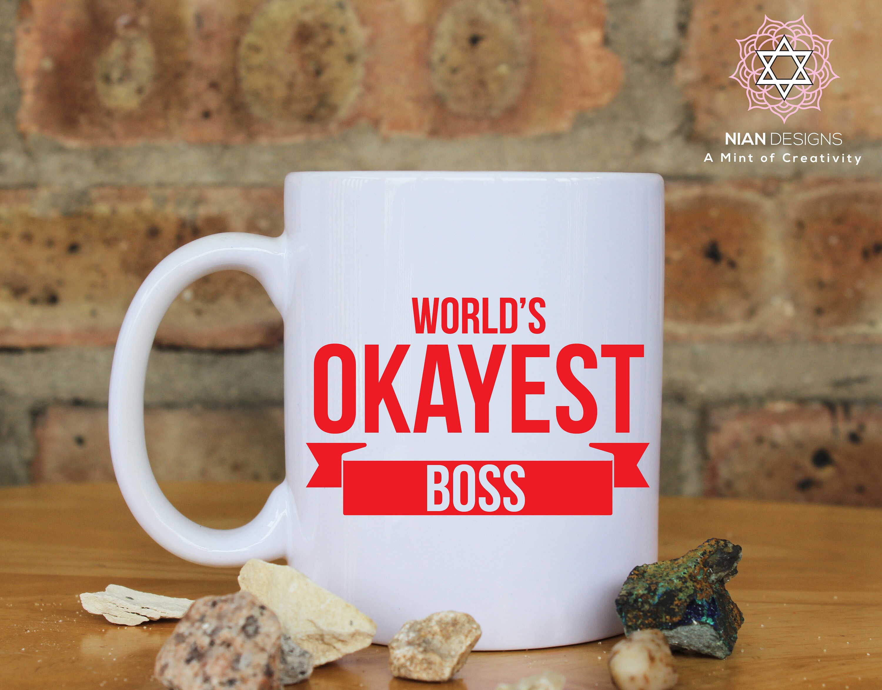 World's Okayest Boss Taza de café divertida taza - Etsy España