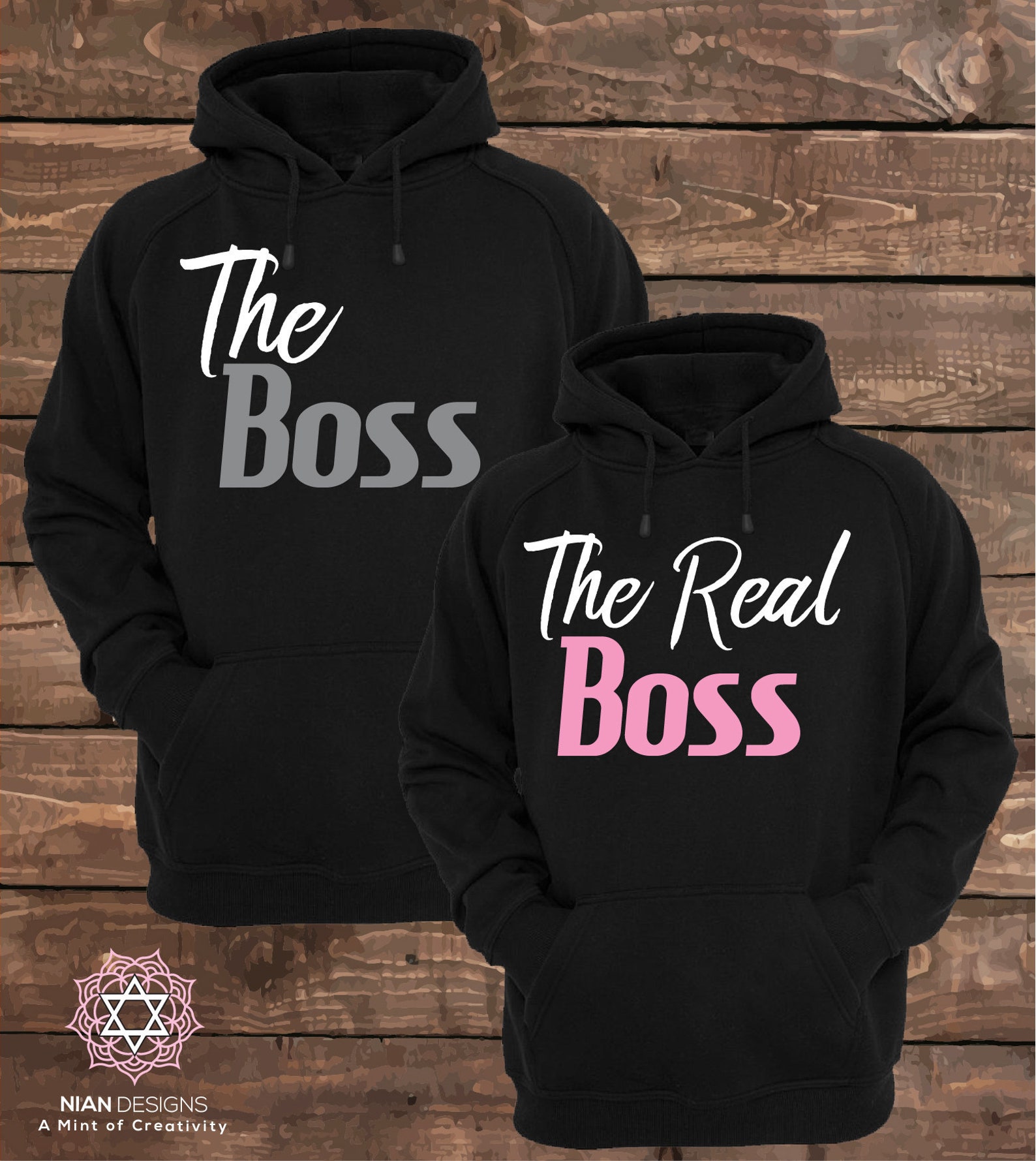 The Boss and the Real Boss Matching Couple Hoodies Couple - Etsy