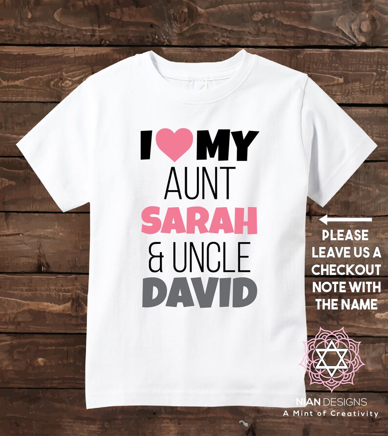 Me encanta mi tía & tío nombre personalizado tía y tío | Etsy