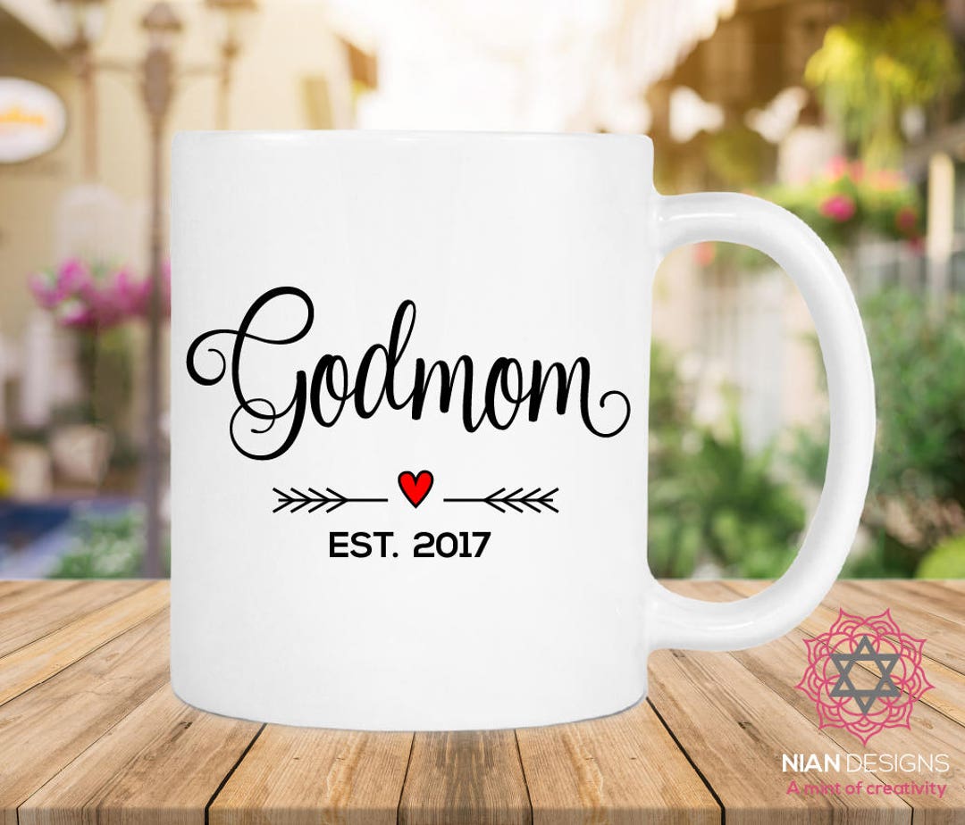 Godmom Est. your Year Godmom Gift Custom Mug - Etsy