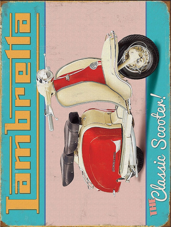 Lambretta Retro Metal Sign/plaque or Fridge Magnet Kitchen - Etsy