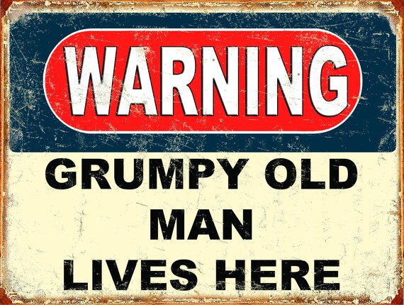 Beware Grumpy Old Man Metal Sign Hand Made T Door Wall Hanging Wall Hangings Wall Décor Etna
