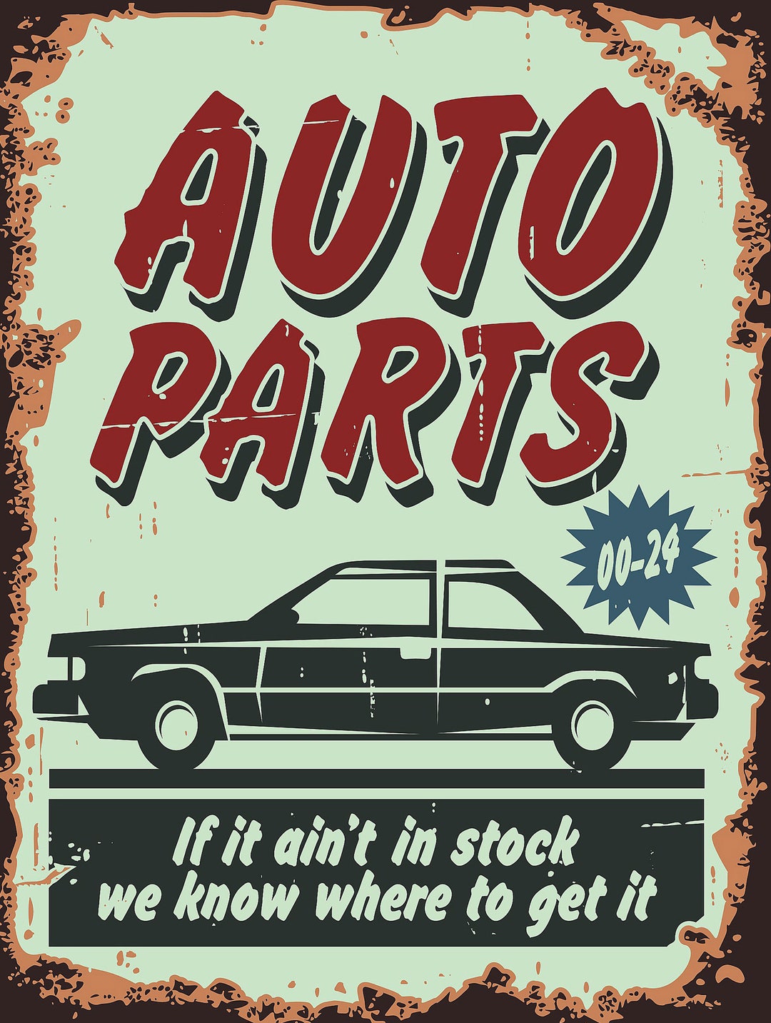 Auto Parts Retro Metal Sign/plaque or Fridge Magnet Kitchen - Etsy