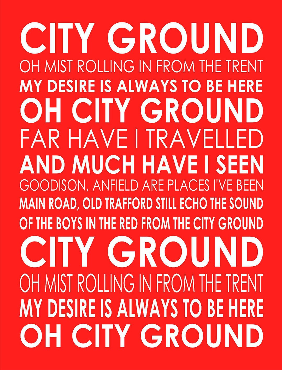 City Ground Nottingham Forest, Metal Sign/plaque or Fridge Magnet, Man ...