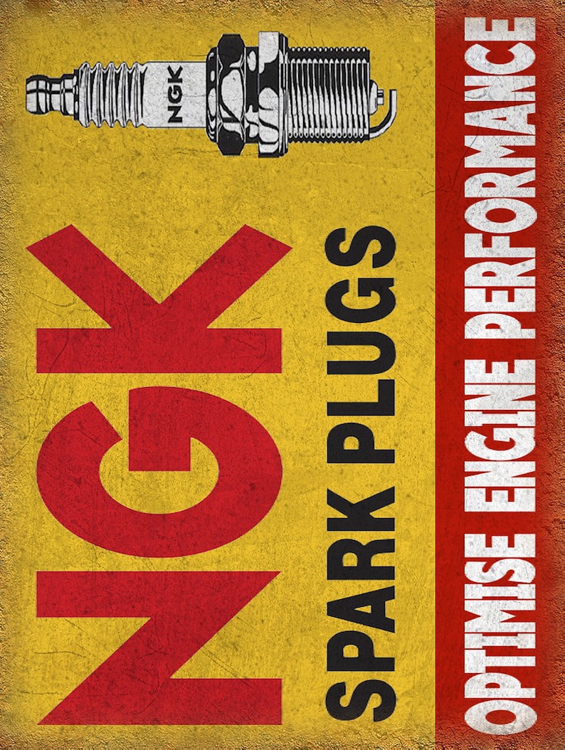 NGK Spark Plugs Retro Metal Sign/plaque or Fridge Magnet - Etsy UK