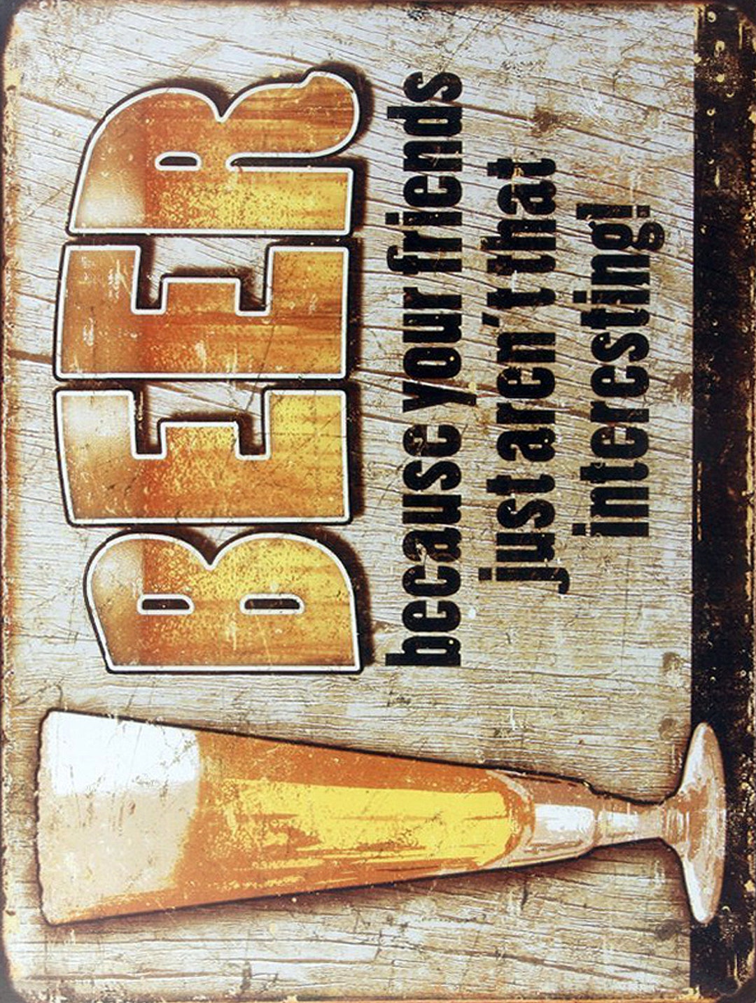 Beer, Retro Metal Sign/plaque or Fridge Magnet Kitchen Gift, Man Cave ...