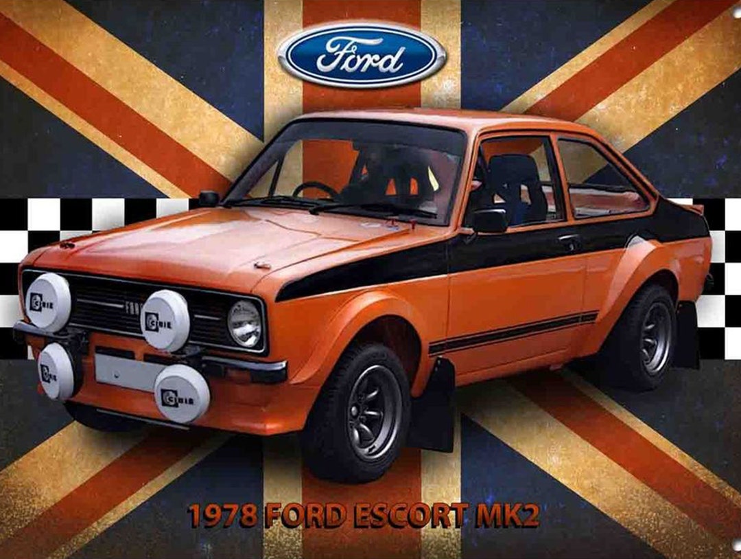 Ford Escort MK2, Retro Metal Sign/plaque or Fridge Magnet Gift, Man ...
