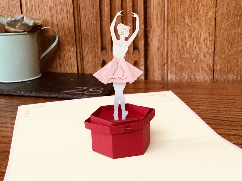 Ballerina Pop Up Card pop up cards Pop-Up Music Box Card | Etsy