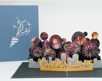 Congratulations Pop up Card | Etsy