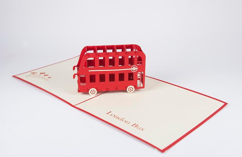 London Bus Pop-up Card - Etsy