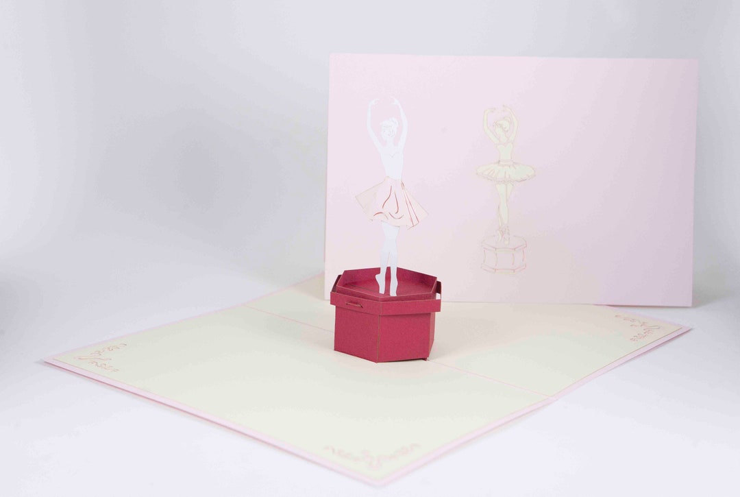Ballerina Pop up Card, Pop up Cards, Pop-up Music Box Card, Pop-up ...