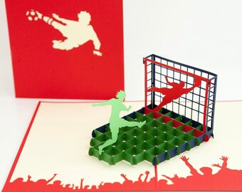 Football Birthday A2 Card, Happy Birthday, Football Player, Handmade - Etsy