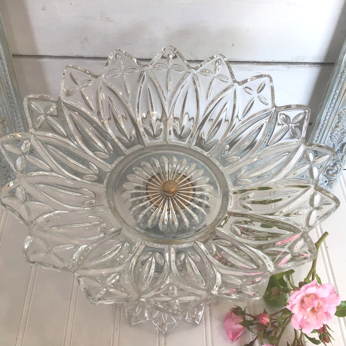 Crystal Compote Bowl Vintage Compote Bowl Cherub Compote Bowl Vintage ...