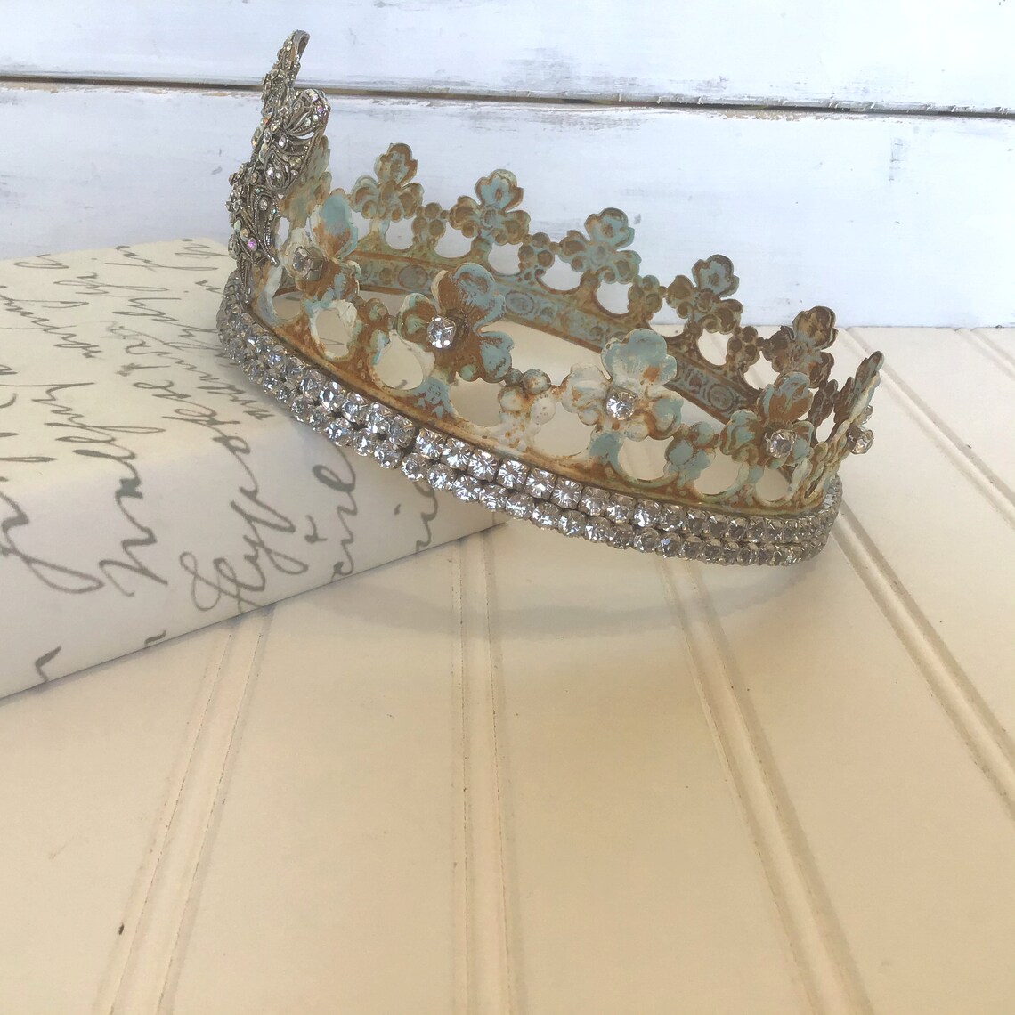 Large Butterfly Crown Embellished Crown Decor Crown Candle - Etsy