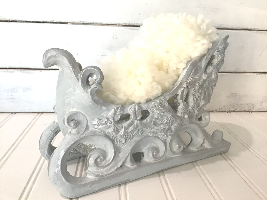 Tabletop Christmas Sleigh French Country Christmas Christmas Sleigh ...