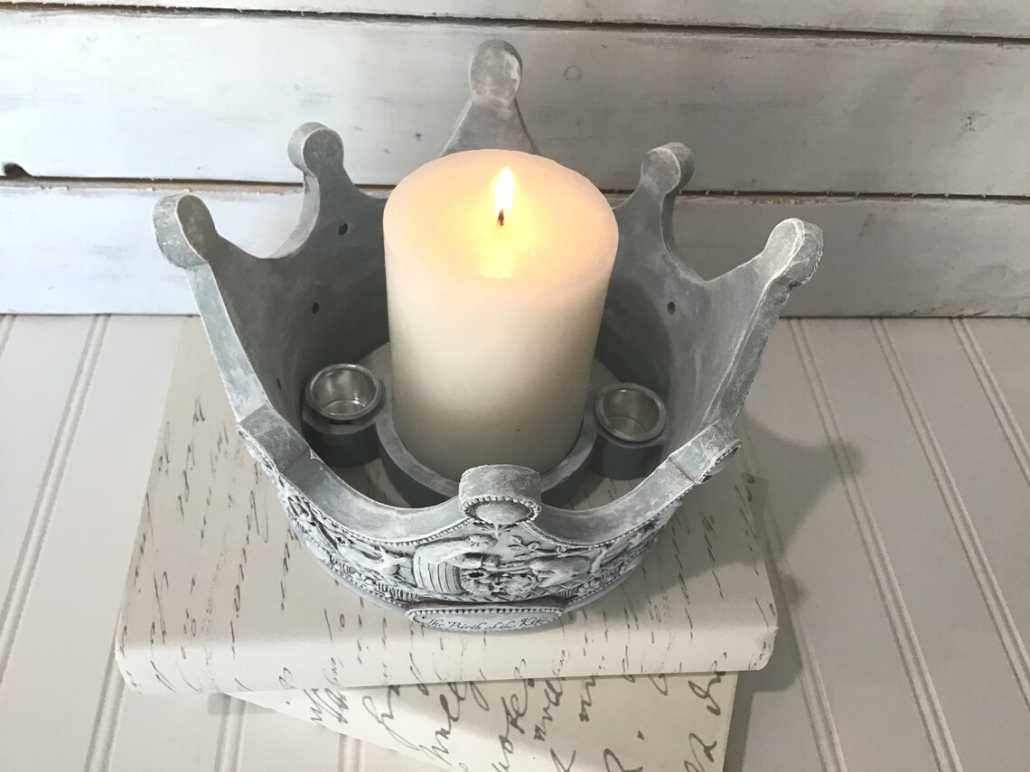 Nativity Crown Decor Nativity Crown Candle Holder Crown Centerpiece ...