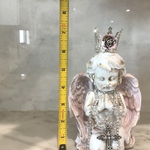 Petite Cherub Statue Crowned Cherub Nursery Decor Baptism Gift ...