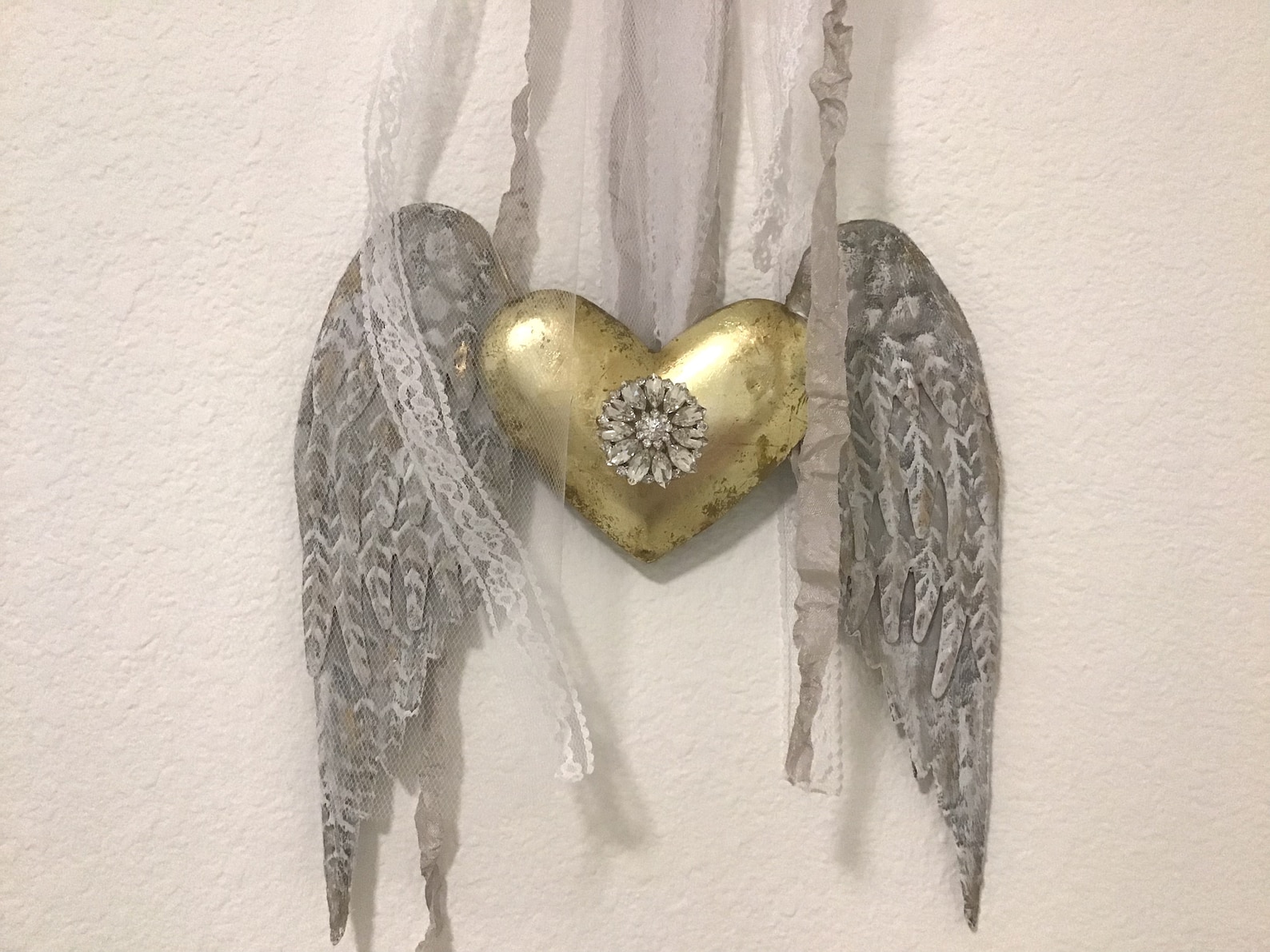 Hanging Angel Wings Angel Wings Wall Decor Angel Wings With Lace ...