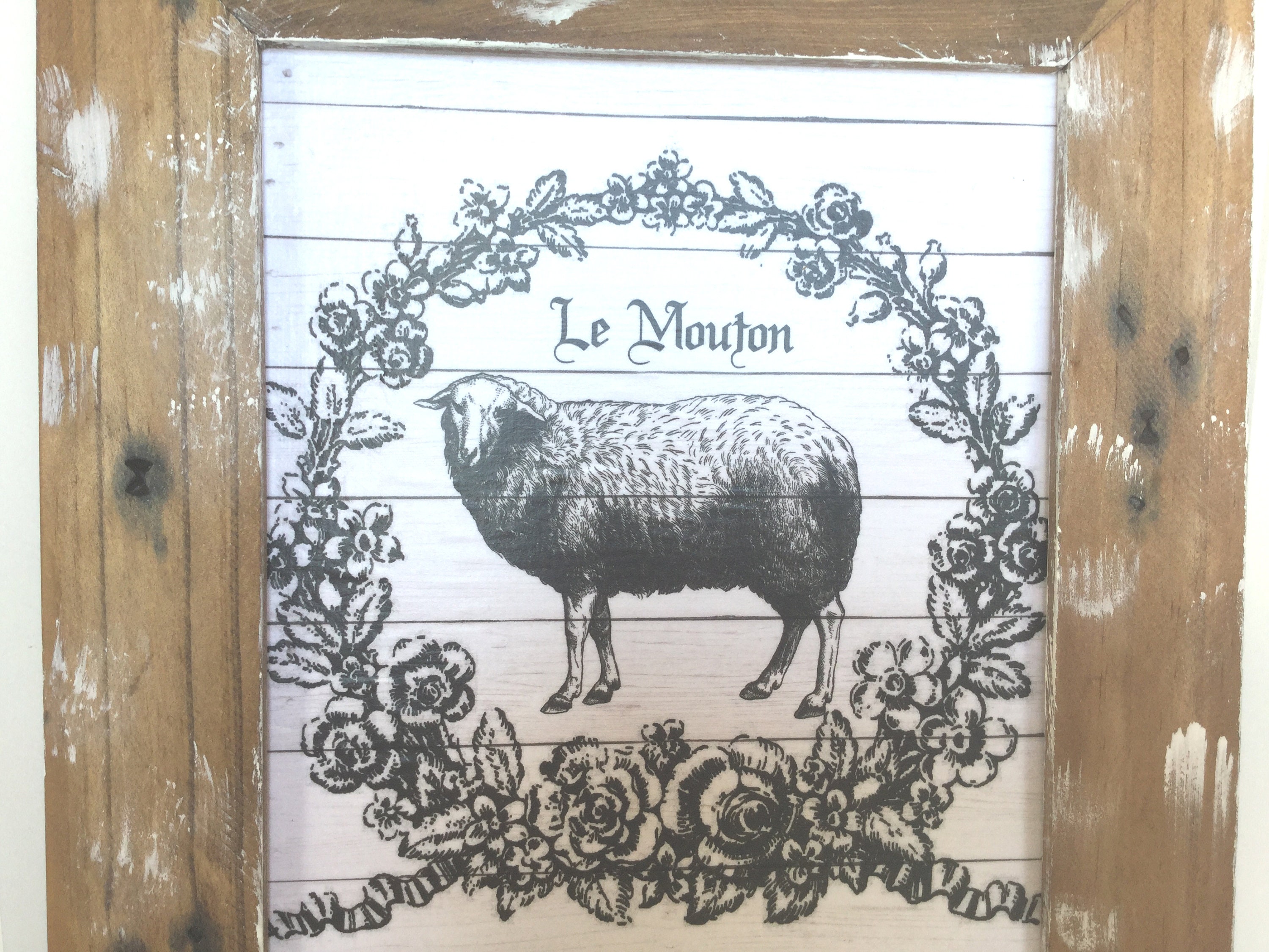Farmhouse Wall Decor Cow/sheep Framed Prints French Farmhouse - Etsy