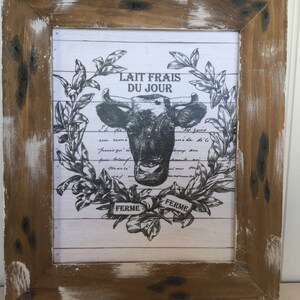 Farmhouse Wall Decor Cow/sheep Framed Prints French Farmhouse Wall ...