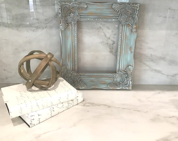 Distressed Frame Chalk Painted Frame French Country Decor Open Back Frame - Etsy