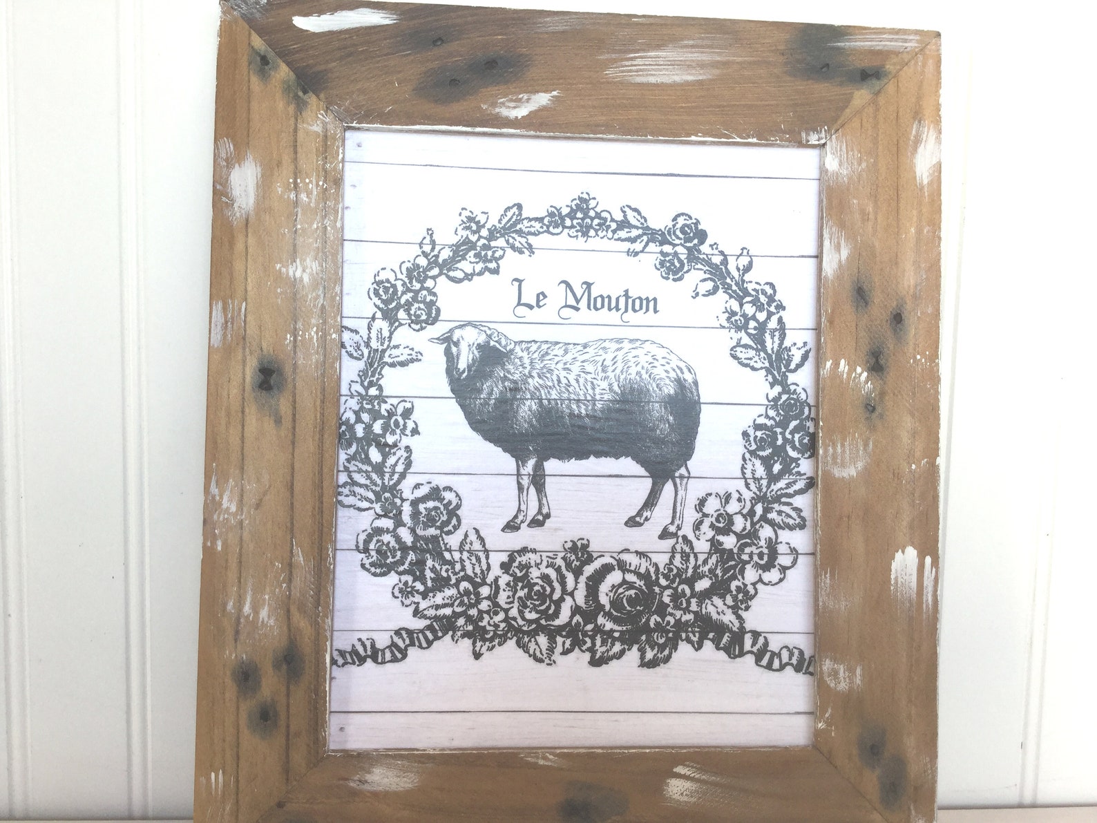 Farmhouse Wall Decor Cow/sheep Framed Prints French Farmhouse Wall ...